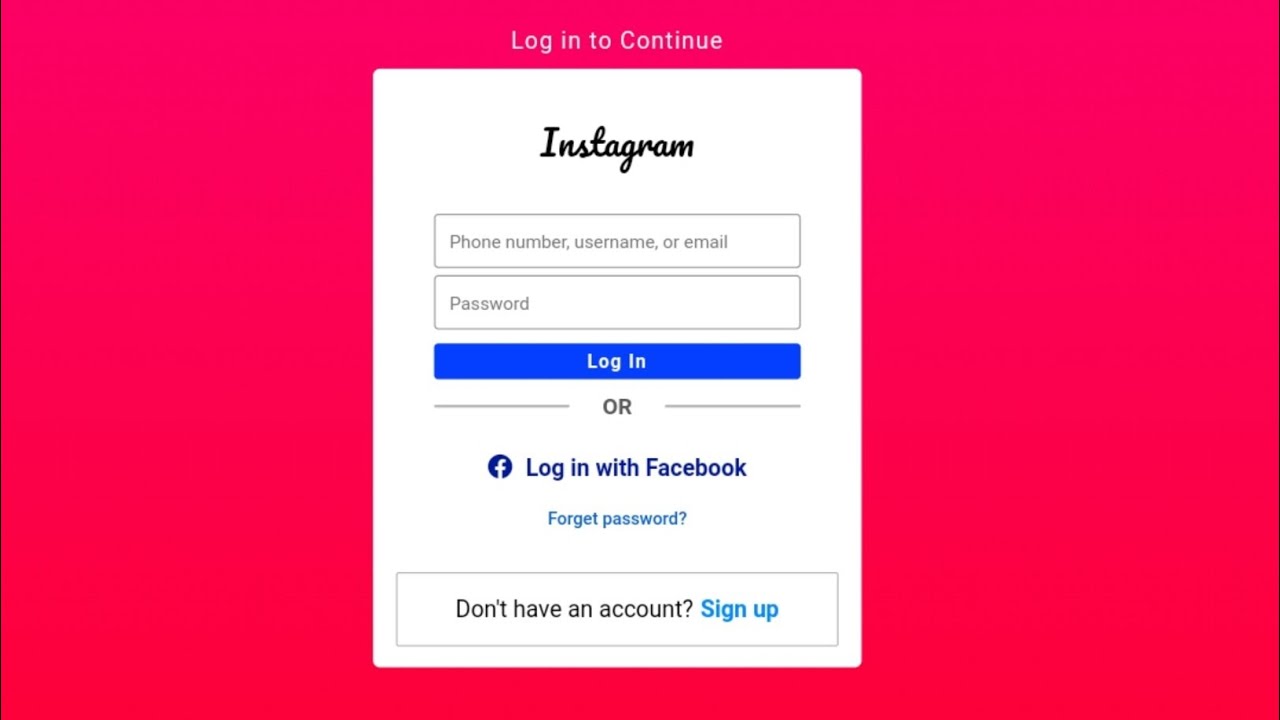 How to login to my current Instagram account with a new - Gone Wide